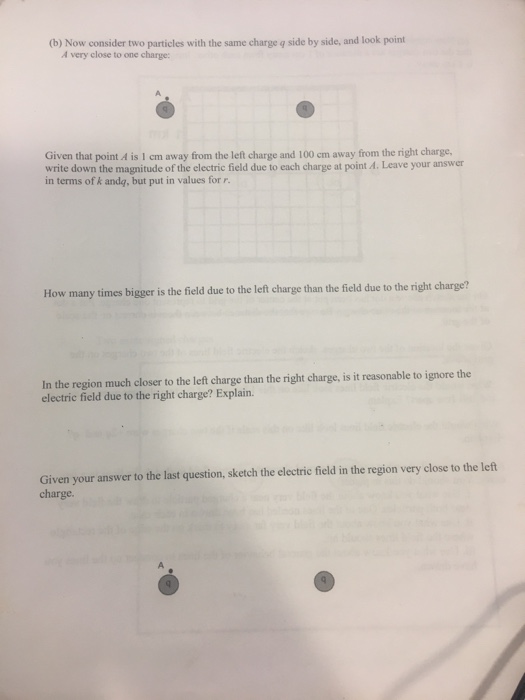 Solved (b) Now consider two particles with the same charge q | Chegg.com