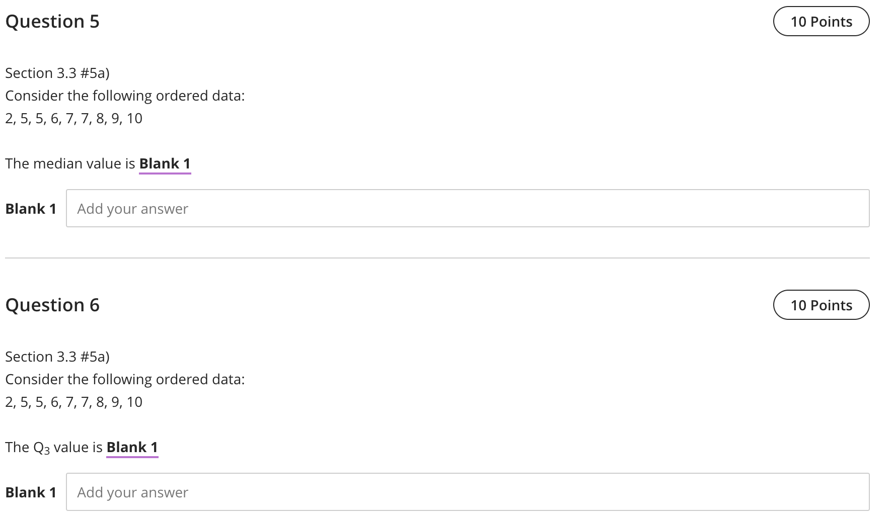 Solved Question 5 10 Points Section 3.3 \#5a) Consider the | Chegg.com