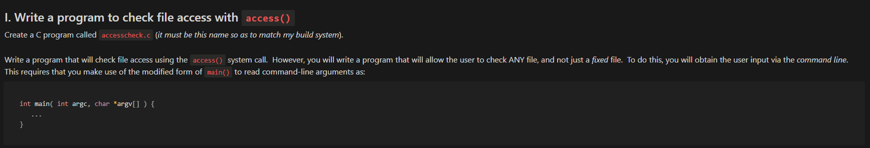 Solved Write a program to check file access with access() | Chegg.com Solved Write a program to check file access with access() | Chegg.com