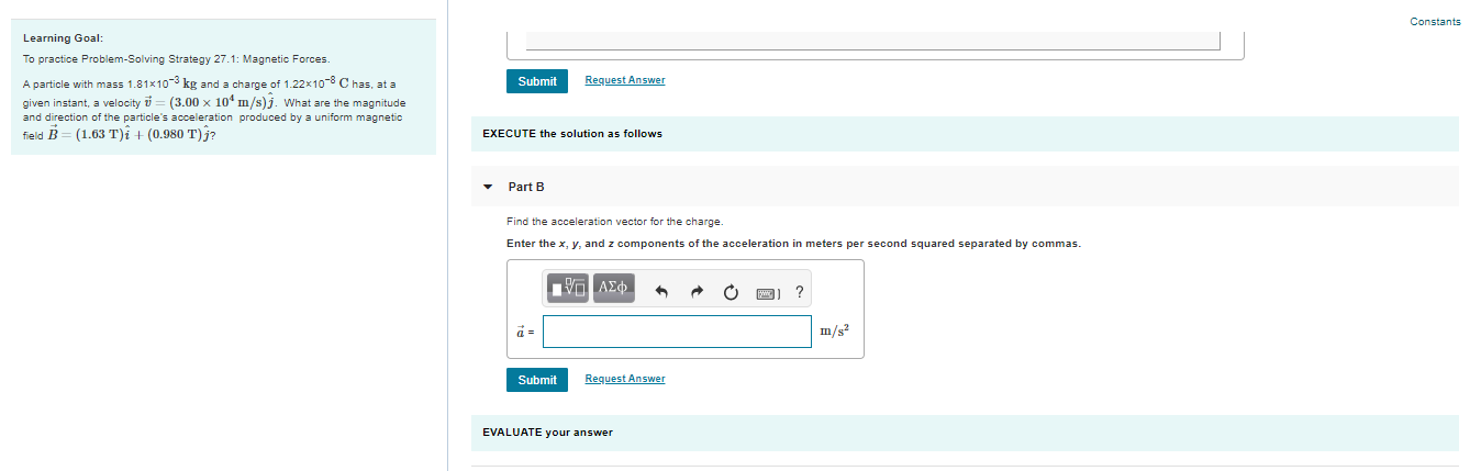 Solved Constants Part A Learning Goal: To practice Problem | Chegg.com