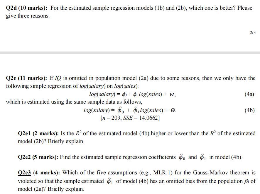 Question 2 (40 marks) It is noticed that the above | Chegg.com