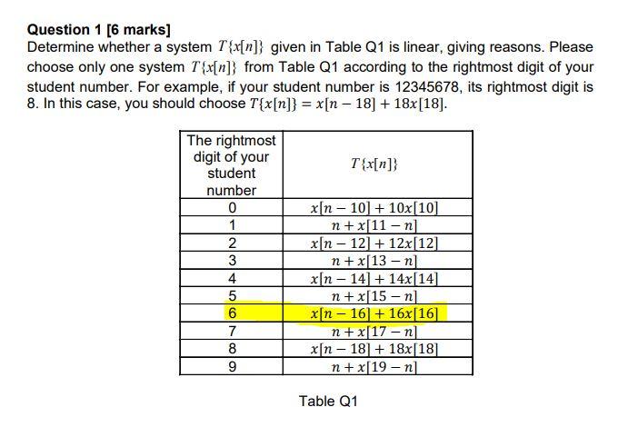 Solved The rightmost digit of is 6Question 1 [6 marks] | Chegg.com