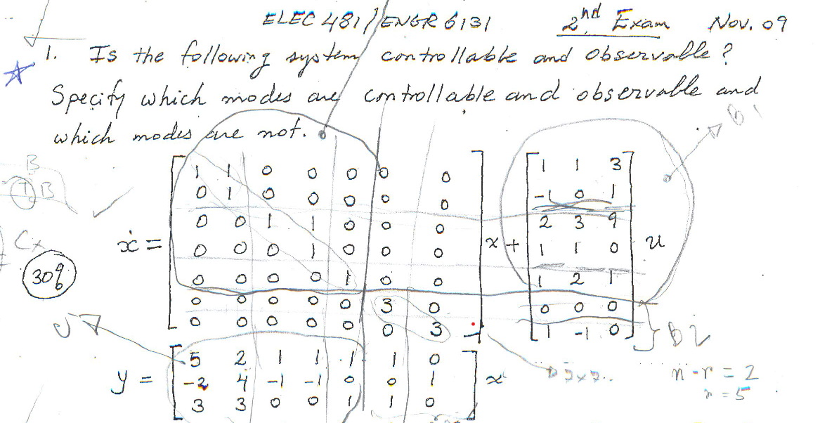 Solved *1. ﻿Is the following system controllable and | Chegg.com