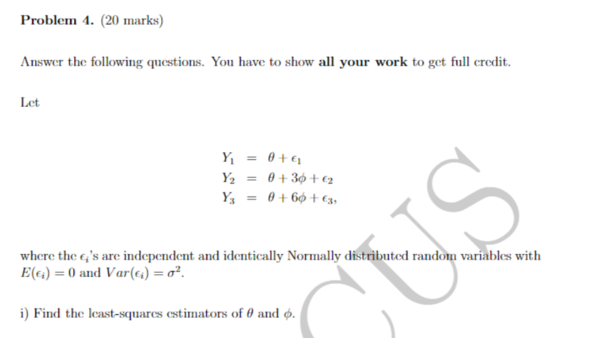 Solved Problem 4. (20 ﻿marks)Answer the following questions. | Chegg.com