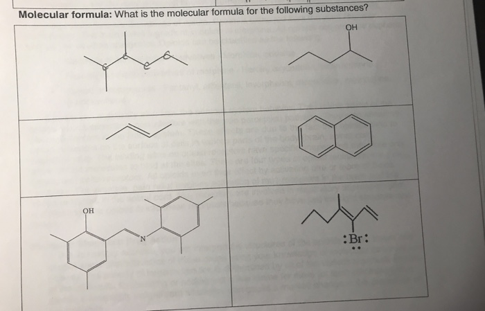 Solved Molecular formula: What is the molecular formula for | Chegg.com