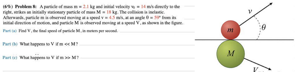 Solved 6 Problem 8 A Particle Of Mass M 2 1 Kg And