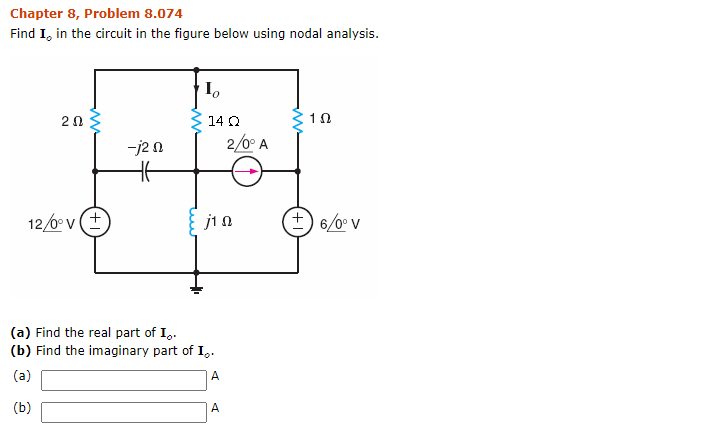 Solved Chapter 8, Problem 8.074 Find I, in the circuit in | Chegg.com