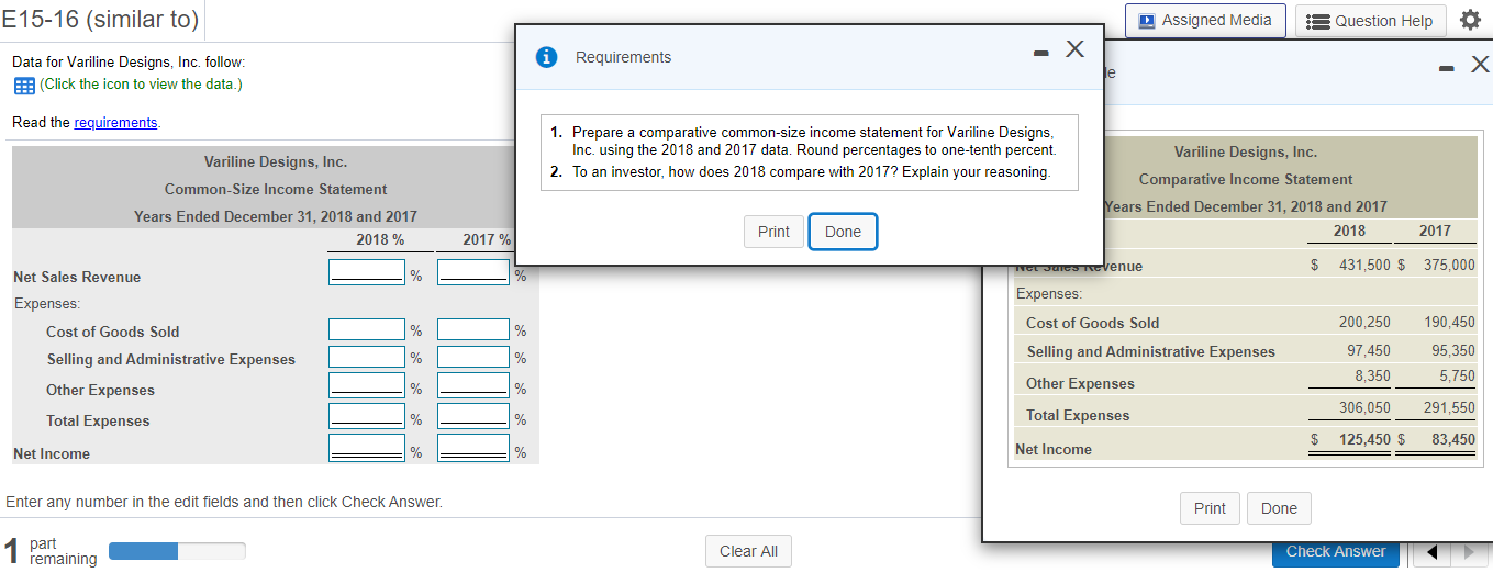 Solved Data for Variline Designs, Inc. follow: (Click the | Chegg.com