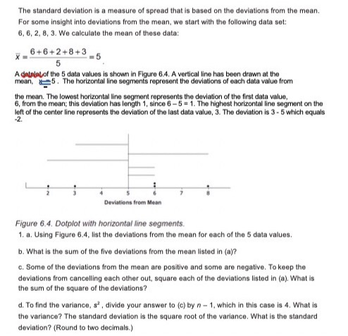 Solved The standard deviation is a measure of spread that is | Chegg.com