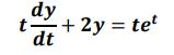 Solved dy - + 2y dt tet | Chegg.com