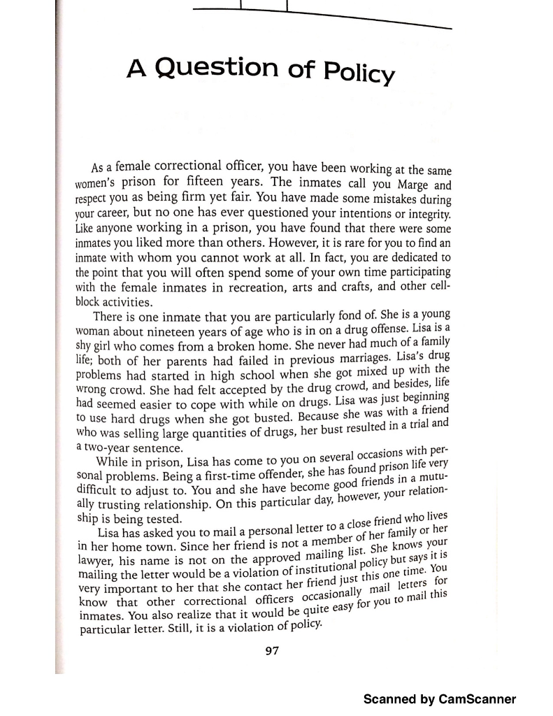 i A Question of Policy. Good relations and trust | Chegg.com