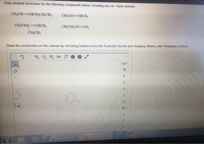 Solved Draw skeletal structures for the following compounds | Chegg.com