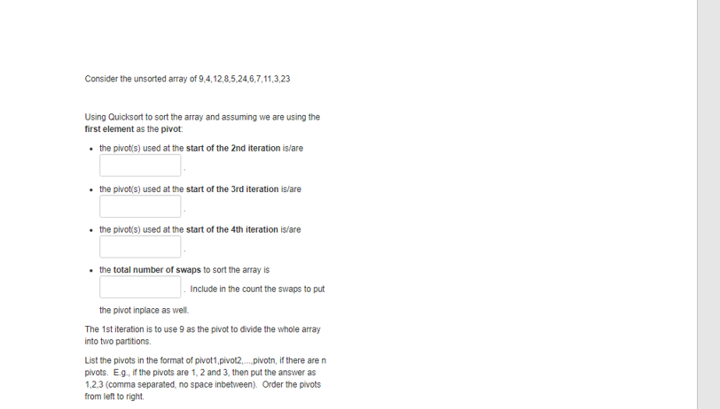 Solved Consider the unsorted array of 9,4, 12.8,5 | Chegg.com