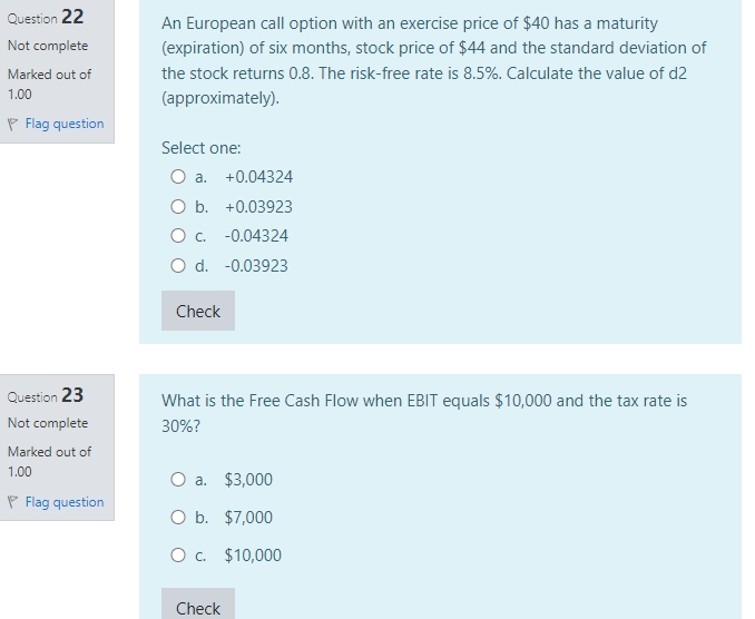 Solved Question 22 An European call option with an exercise | Chegg.com