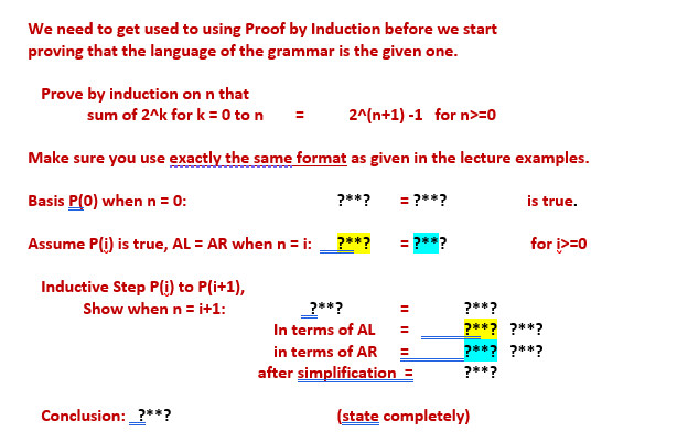 Solved We need to get used to using Proof by Induction | Chegg.com