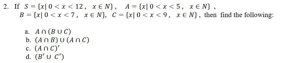 Solved 2. If S={x∣0 | Chegg.com