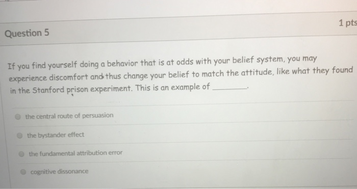 Solved Question5 1 pts If you find yourself doing a behavior | Chegg.com