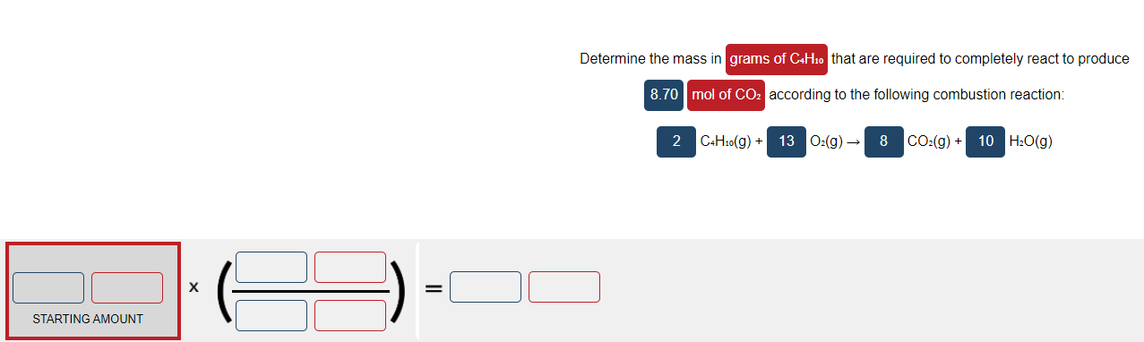 Solved Determine the mass in grams of C4H10 that are | Chegg.com