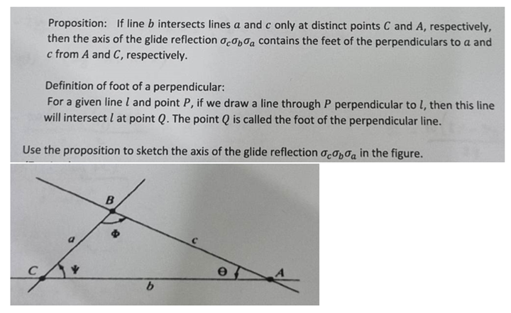 Solved Proposition: If line b intersects lines a and c only | Chegg.com