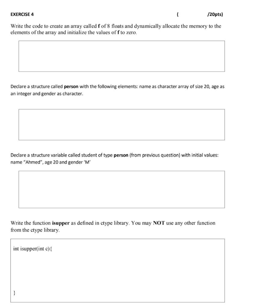 Solved Write the code to create an array called f of 8 | Chegg.com