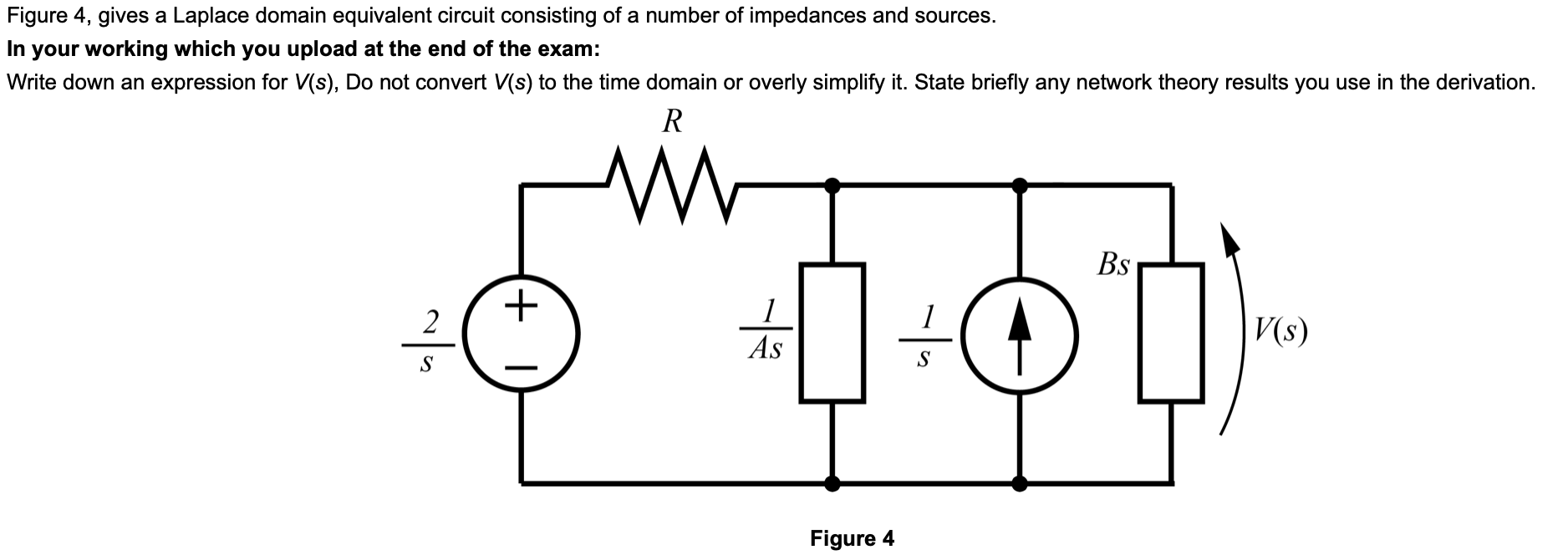 Solved Figure 4 Gives A Laplace Domain Equivalent Circuit