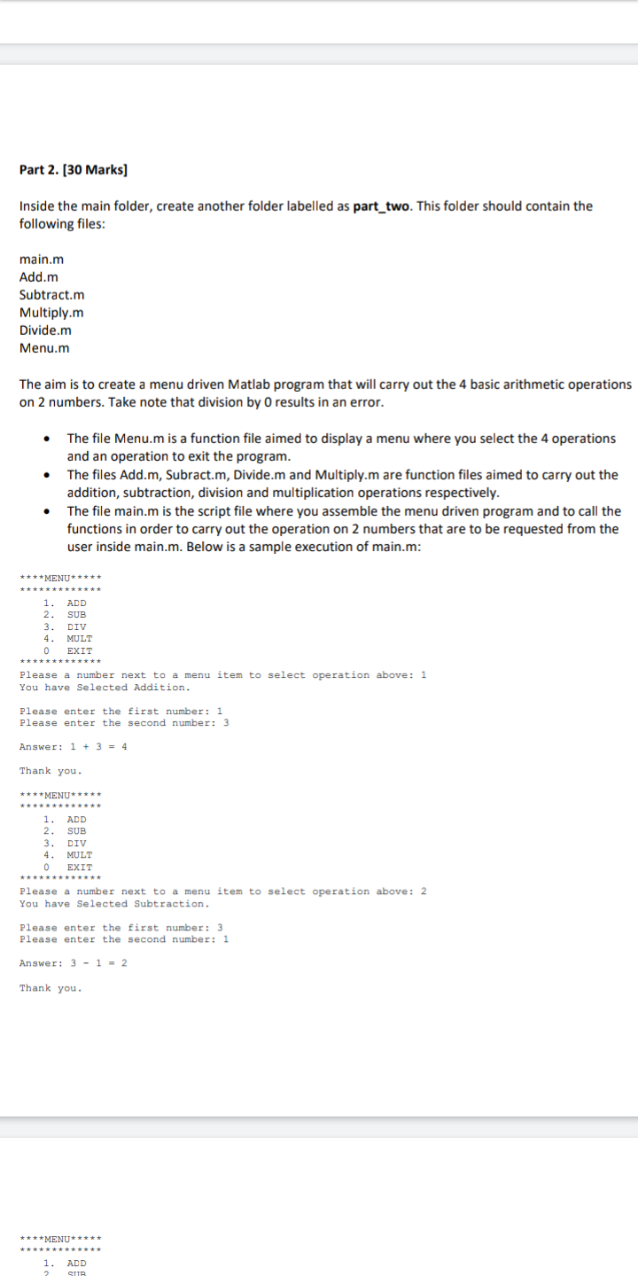 Solved Part 2. (30 Marks] Inside the main folder, create | Chegg.com