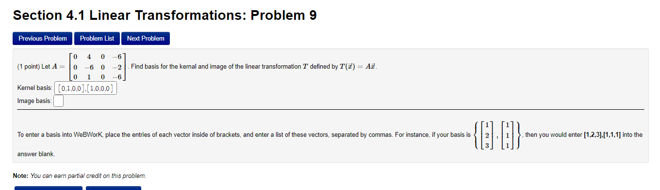Solved Section 41 Linear Transformations Problem 9 