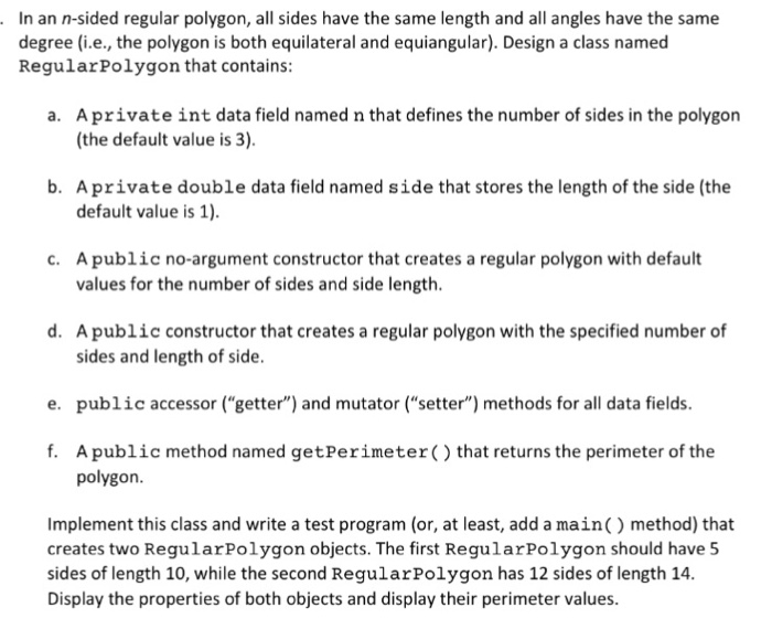 Solved In an n-sided regular polygon, all sides have the | Chegg.com