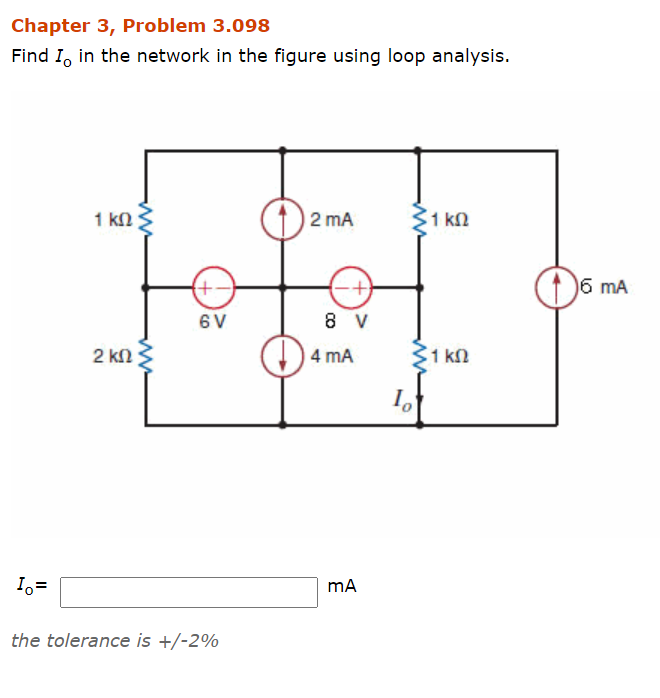 Solved Chapter 3, Problem 3.090 Determine V, in the network | Chegg.com