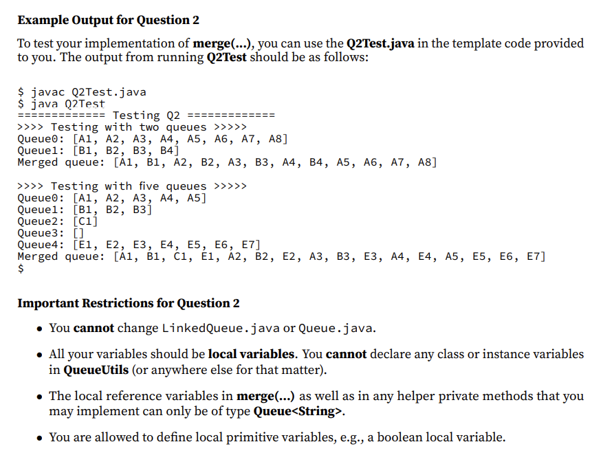 Solved For this question, you are going to develop a merge | Chegg.com