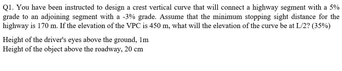 Solved Q1. You have been instructed to design a crest | Chegg.com
