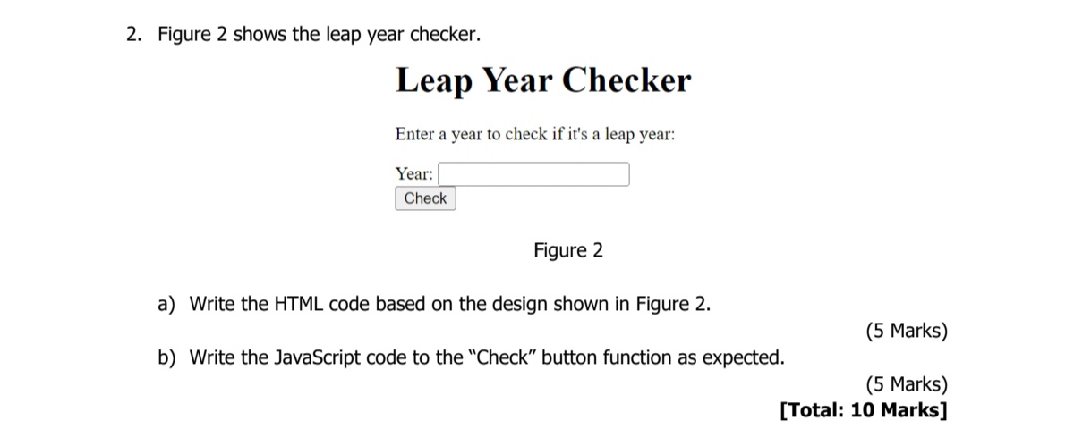 Solved Figure 2 shows The Leap Year Checker Leap Year