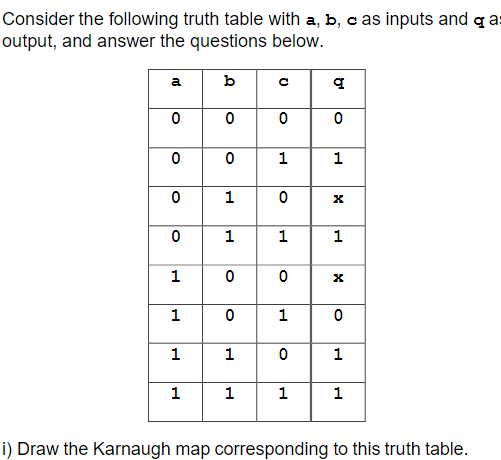 Consider the following truth table with \\( | Chegg.com