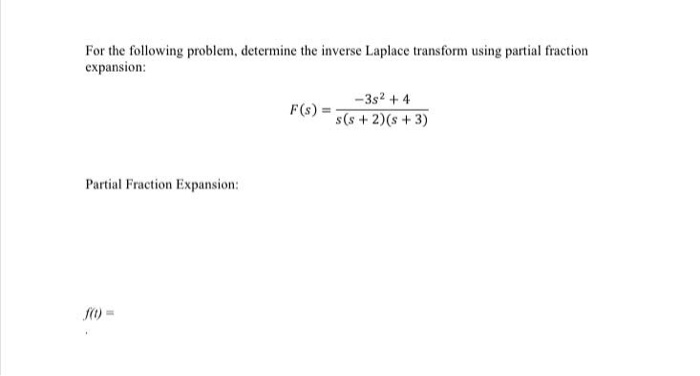 Solved For the following problem, determine the inverse | Chegg.com Solved For the following problem, determine the inverse | Chegg.com