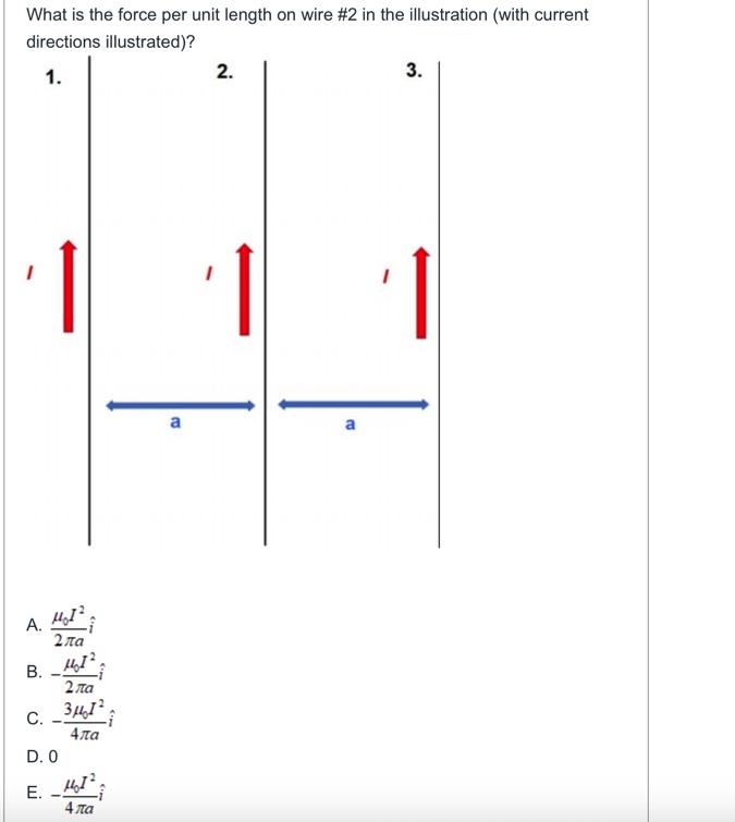 Solved What is the force per unit length on wire #2 in the | Chegg.com