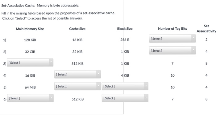 Solved Set-Associative Cache. Memory is byte addressable. | Chegg.com