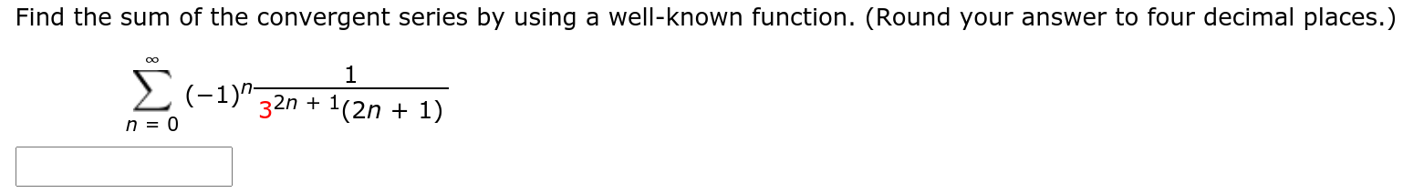 Solved Find the sum of the convergent series by using a | Chegg.com