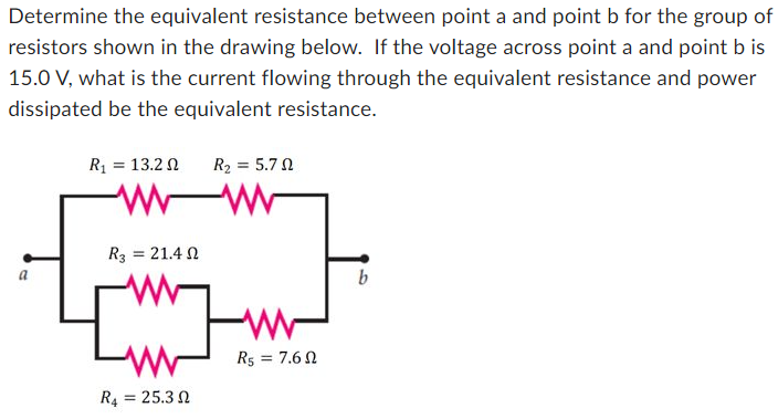Solved Determine the equivalent resistance between point a | Chegg.com