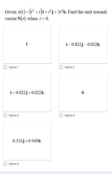 Solved Given r(t)=(t2+t)i+t2j+3t2k. Find the unit normal | Chegg.com
