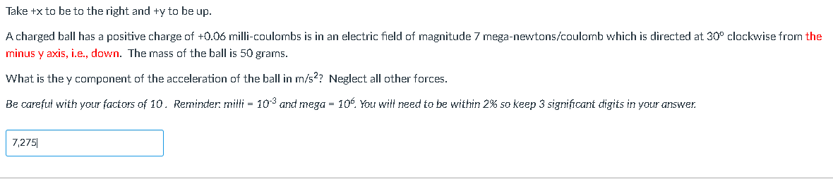 Solved Take +x to be to the right and +y to be up. A charged | Chegg.com