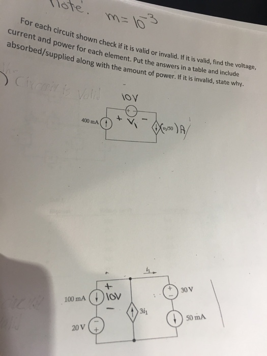 Solved For Current and shown check if it is valid or | Chegg.com