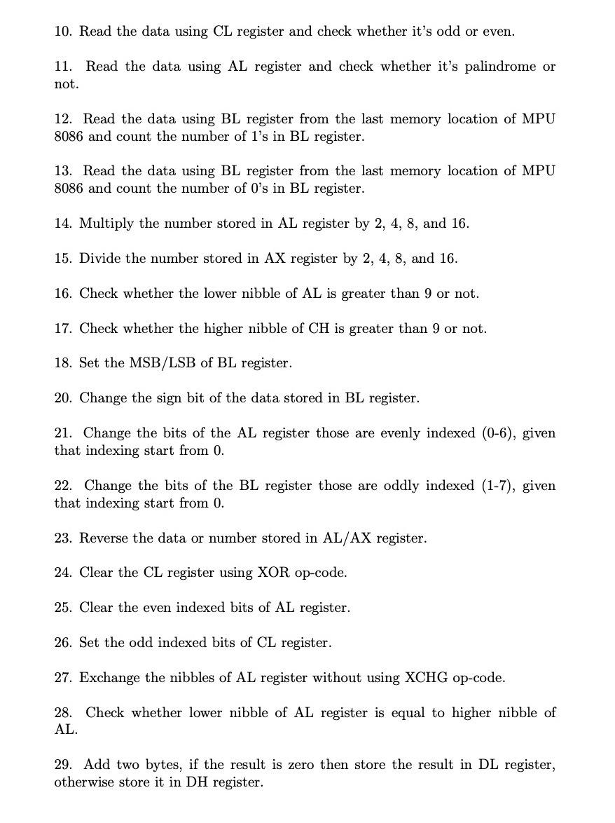 10. Read the data using CL register and check whether | Chegg.com