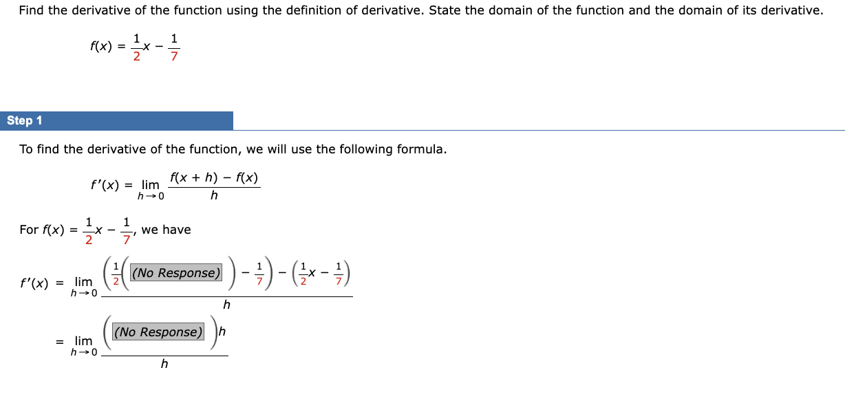 Solved Find the derivative of the function using the | Chegg.com