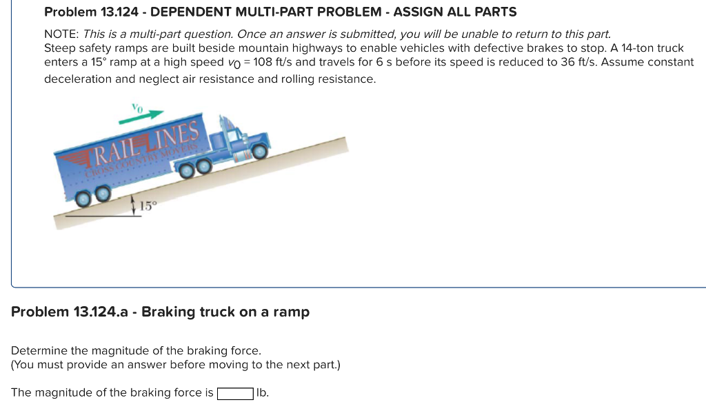 Solved Problem 13.124 DEPENDENT MULTI-PART PROBLEM - ASSIGN | Chegg.com