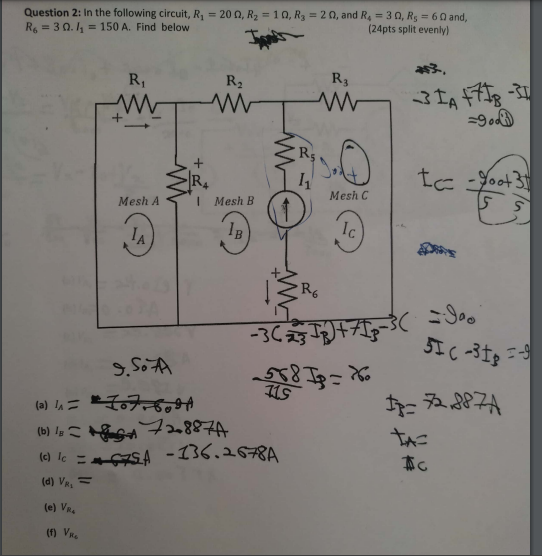 Solved Question 2: In the following circuit, | Chegg.com