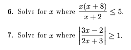 Solved Solve for x where (x(x + 8))/(x + 2) ≤ 5. | Chegg.com