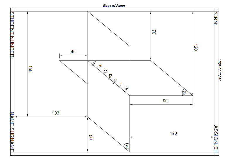Solved 1. Applying vertical drawing template, draw | Chegg.com