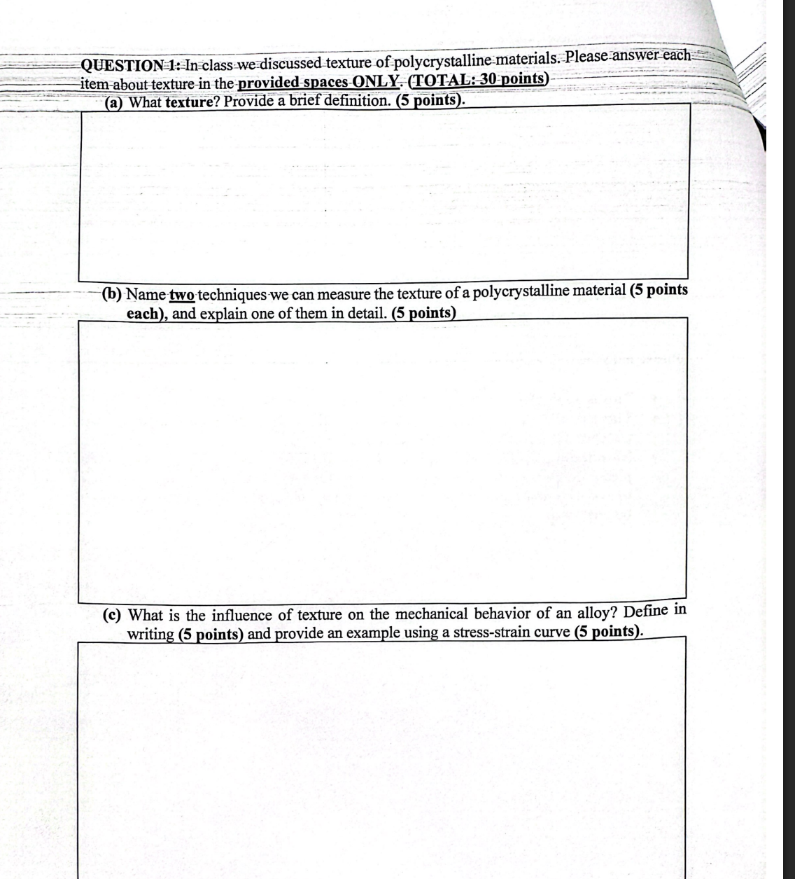 Solved QUESTION-1:-In-class we-discussed texture of | Chegg.com
