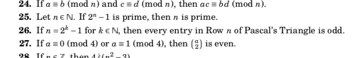 Solved 24. If a b (mod n) and c = d (mod n), then ac = bd | Chegg.com