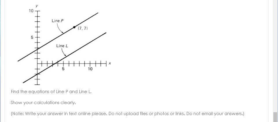 Solved Find the equations of Line P and Line L. Show your | Chegg.com